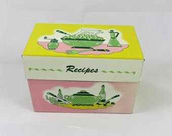 Vintage recipe box | Etsy