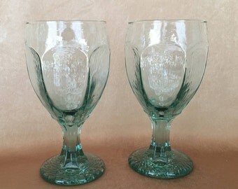 Green libbey goblets | Etsy