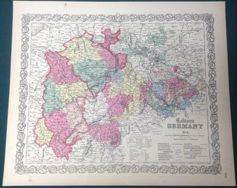 Vintage germany map | Etsy
