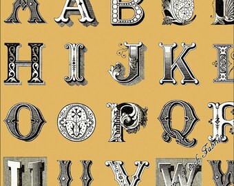 Ornate letters | Etsy