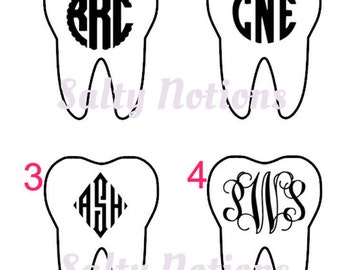 Molar Decal Tooth Decal Dental Assistant Dental Hygienist
