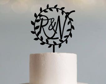 Leaf cake topper | Etsy