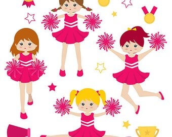 Cheerleader clipart | Etsy