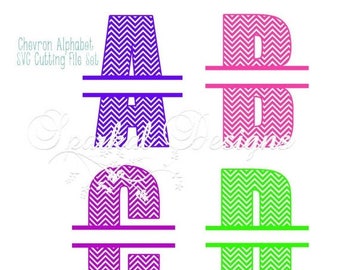 Split letter chevron | Etsy