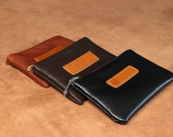 Leather coin pouch | Etsy