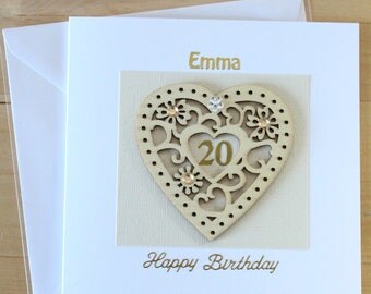 20th birthday card | Etsy