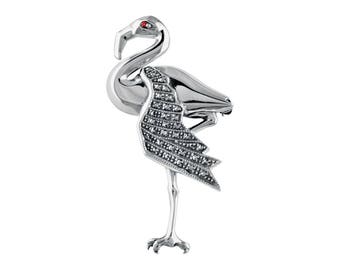 Flamingo brooch | Etsy