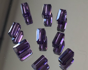 Purple crystal beads | Etsy