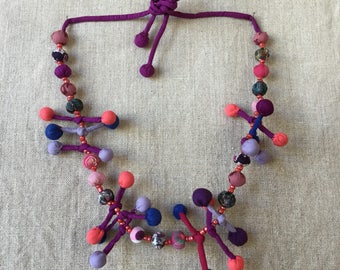 Textile necklace | Etsy