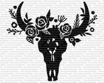 Bull horns svg | Etsy