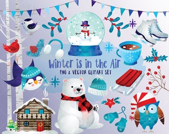 Watercolor winter | Etsy