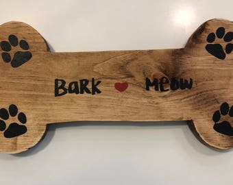 Wood dog sign | Etsy