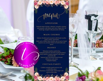 Menu template | Etsy