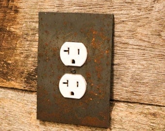 Rustic outlet cover | Etsy
