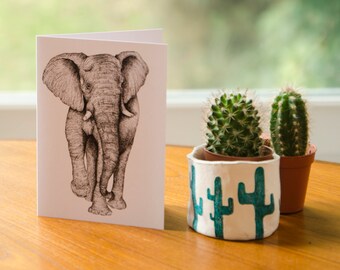 Elephant drawing | Etsy