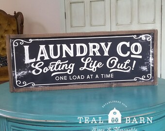 Laundry Room Sign Sorting Out Life One Load At A Time