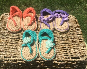 Crochet baby sandals | Etsy