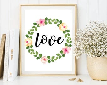 Love wall art | Etsy