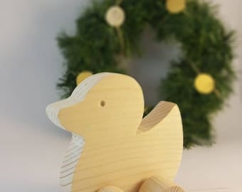 Wooden duck toy | Etsy