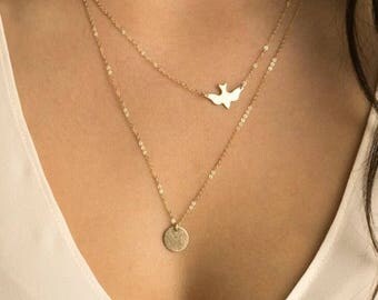 Bird necklace | Etsy