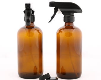 3 x 500ml amber glass spray bottles with labels & NEW SUPERIOR