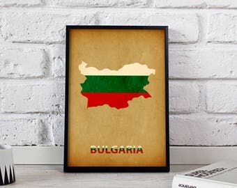 Bulgaria Watercolor Map Art Print 2501