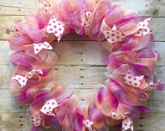 Pink wreaths | Etsy