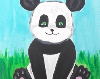Panda painting | Etsy