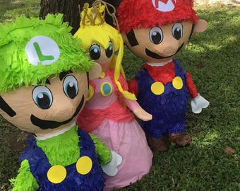 Mario bros characters SET of 5 mini pinatas