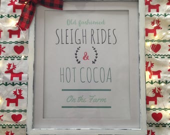 Sleigh ride sign | Etsy