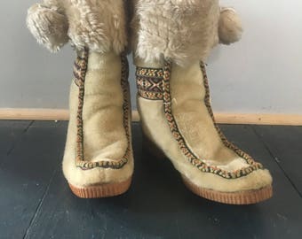 Fur boots | Etsy