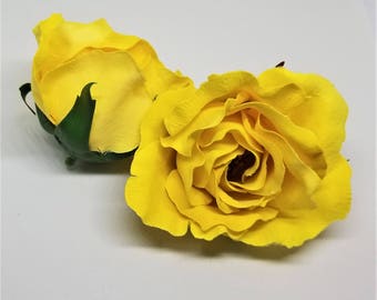 Yellow silk roses | Etsy
