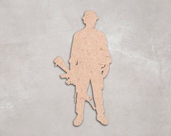 Soldier wood cutout | Etsy