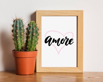Amore print | Etsy