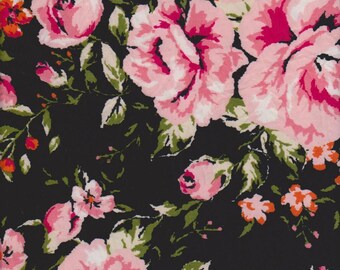 Floral knit fabric | Etsy