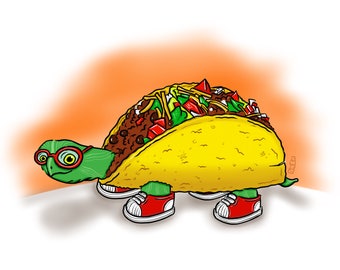 Tacos Heart Charm Necklace