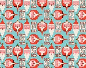 Retro santa fabric | Etsy
