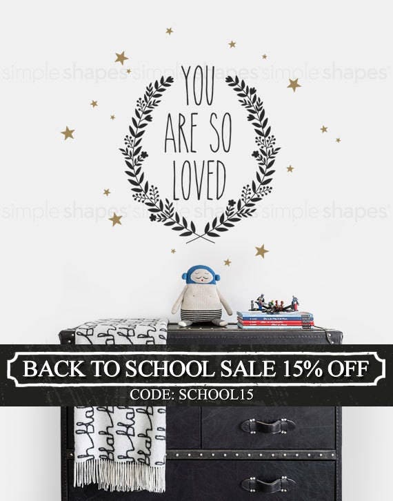 You Are So Loved Quote Lettering Wall Decal