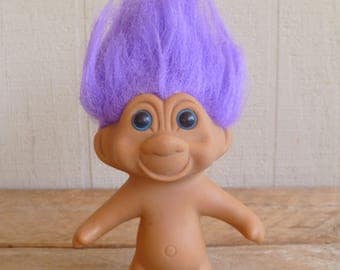 Purple hair troll | Etsy