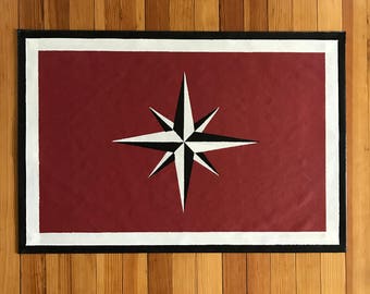 Compass rose rug | Etsy