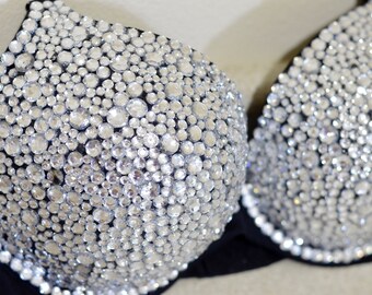 Rhinestone bra | Etsy