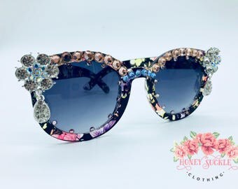Rhinestone eyewear | Etsy
