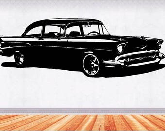 57 chevy wall art | Etsy