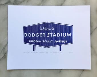 Dodger stadium signs | Etsy