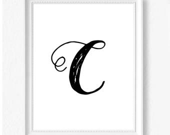 Letter c print | Etsy