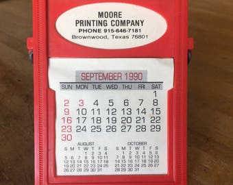 1990 calendar | Etsy