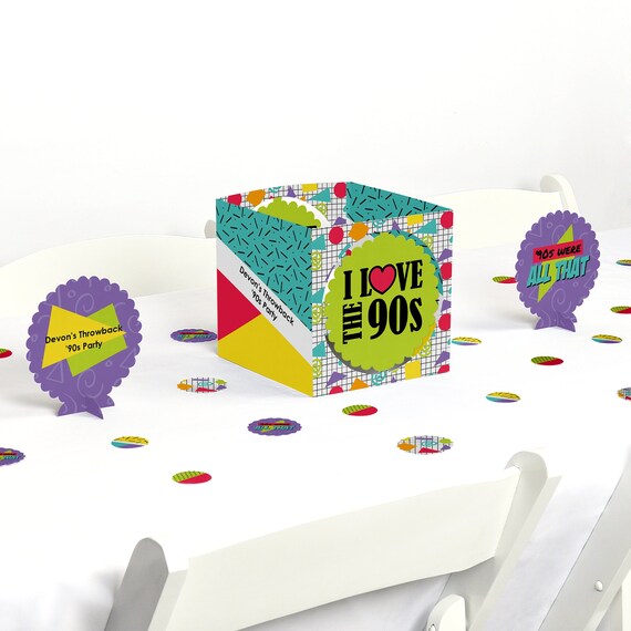 90's Throwback - 1990s Party Centerpiece & Table Decoration Kit ...