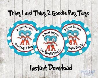 Dr seuss favor tags | Etsy