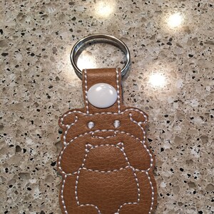 Love Monster Key Fob Snaptab Keychain Machine Embroidery