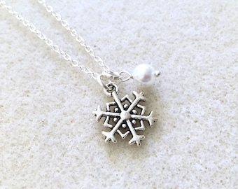 Snowflake necklace | Etsy
